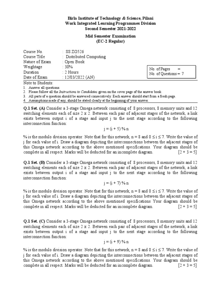 Ss Zg526 Ec-2r Second Sem 2021-2022 | PDF
