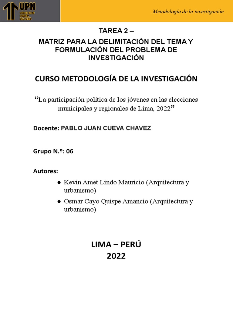 ET2 - METINV - G6 - Kevin Lindo Mauricio | PDF
