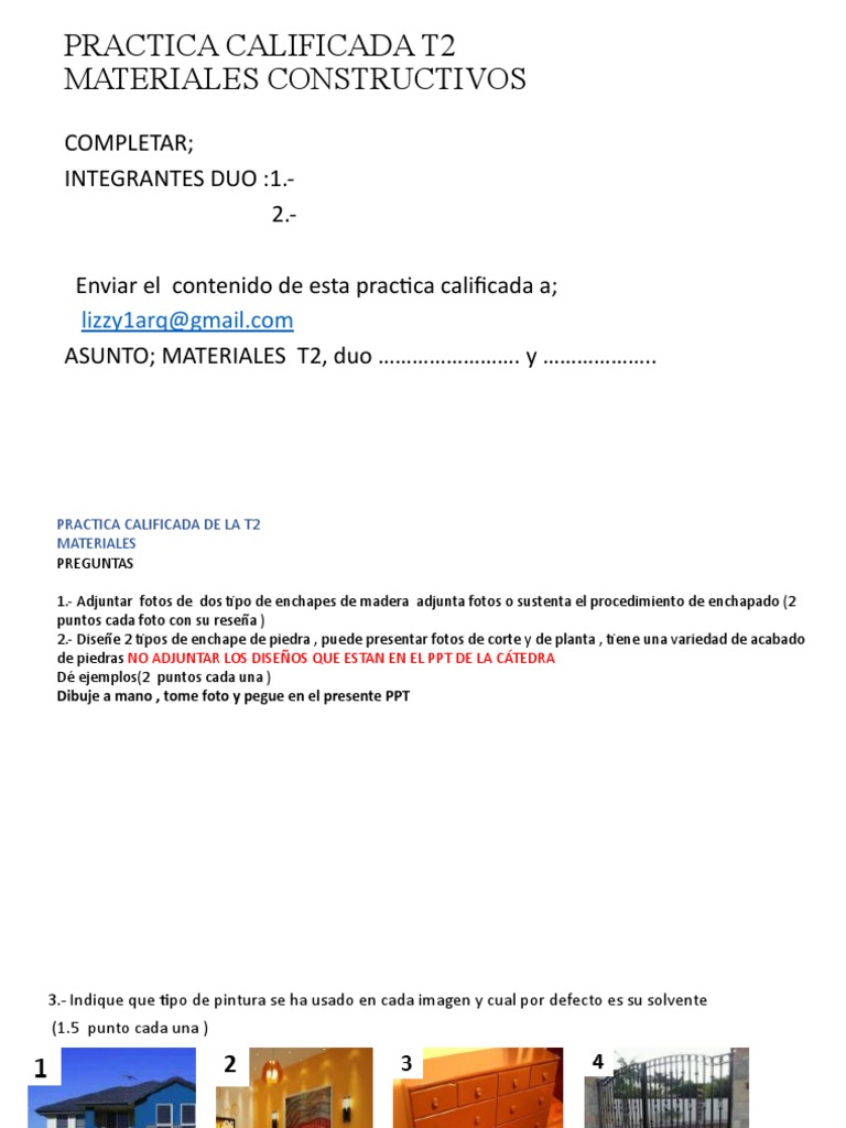 202i Practica Calificada t2 Materiales Constructivos | PDF