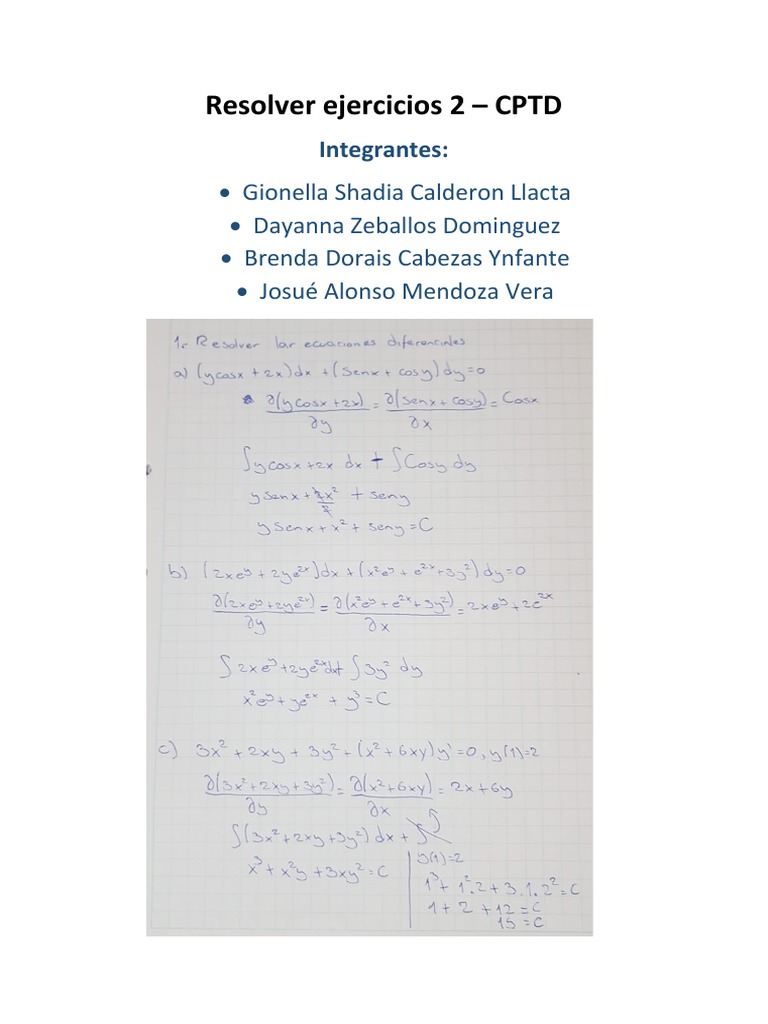Resolver Ejercicios 2 | PDF