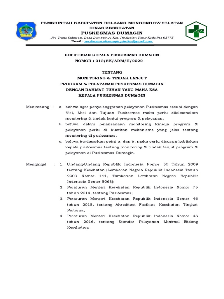 SK - 1.1.5 Ep1 Monitoring Kinerja Tabongo | PDF | Pengelolaan Keuangan & Uang