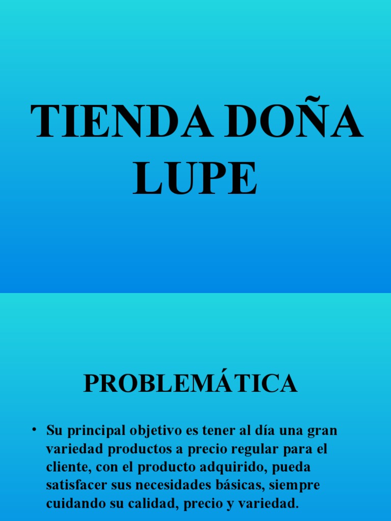 Gestión Eficiente en Tienda Doña Lupe | PDF