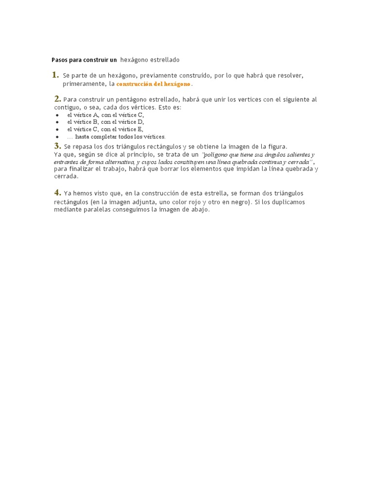 Pasos para Construir Un Hexágono Estrellado | PDF | Triángulo | Rectángulo Pasos para Construir Un Hexágono Estrellado | PDF | Triángulo | Rectángulo