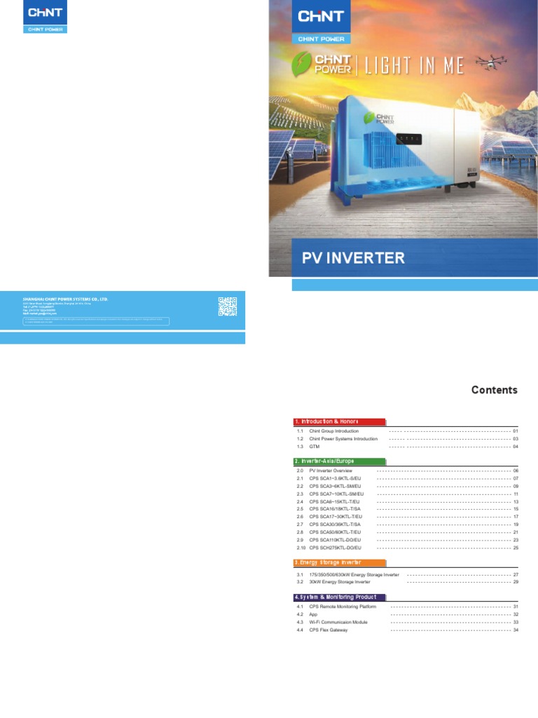 Inversor Gerador Solar Chint Power | PDF | Power Inverter | Mains ...