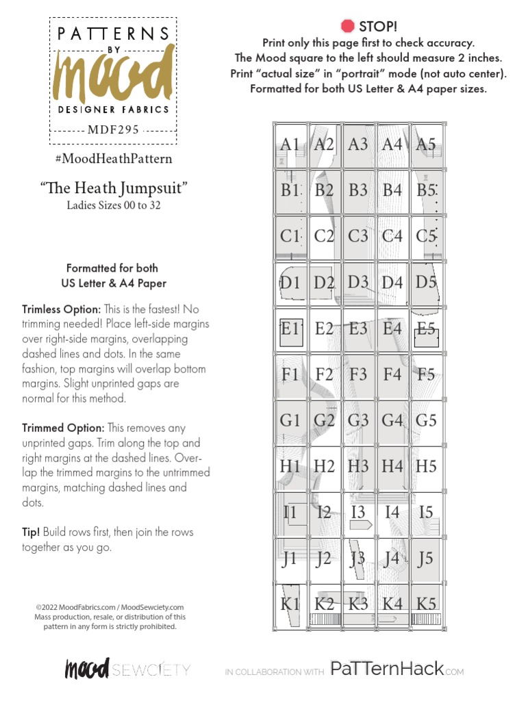 Mood Jumpsuit MDF295 Heath Pattern Letter A4 Tiled | PDF