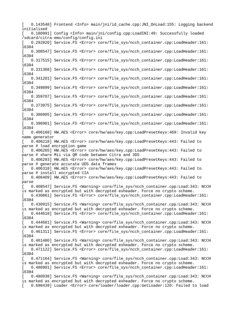 Citra Log | PDF | Encryption | System Software