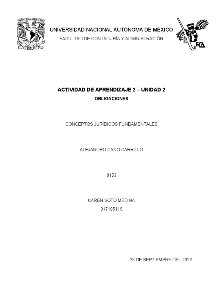 Actividad Complementaria 1 - Unidad 2 | PDF