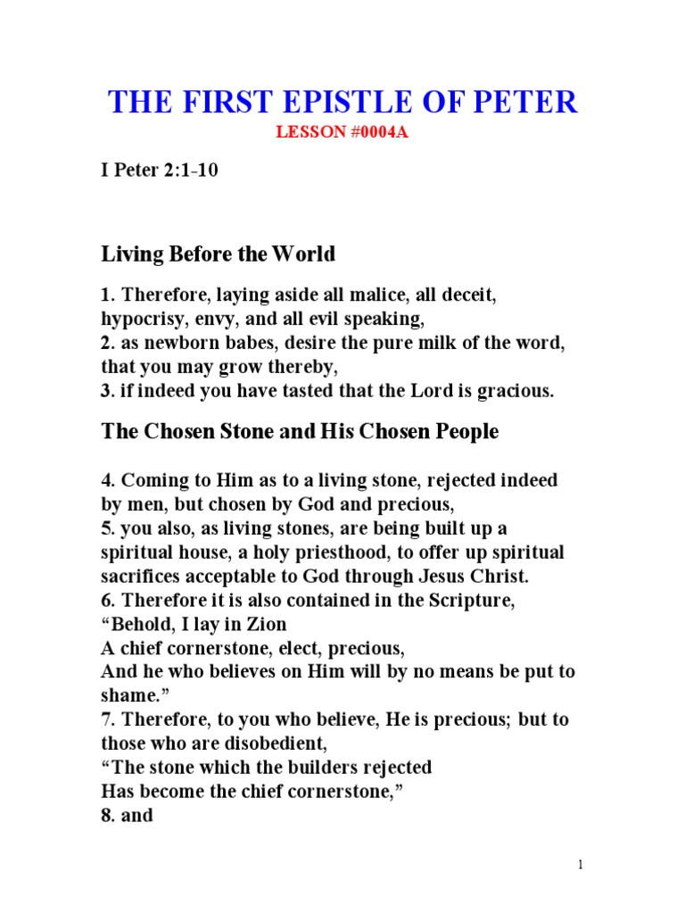 #0004a - The First Epistle of Peter | PDF