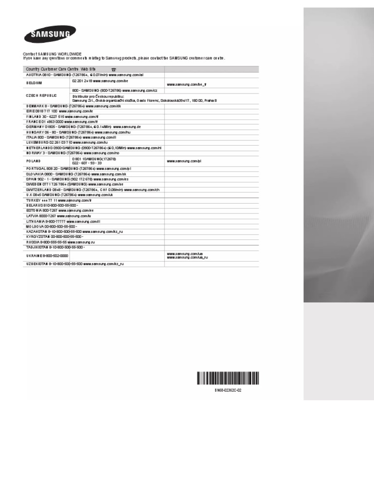 Manual Samsung LE32B530P7W (368 Páginas) | PDF