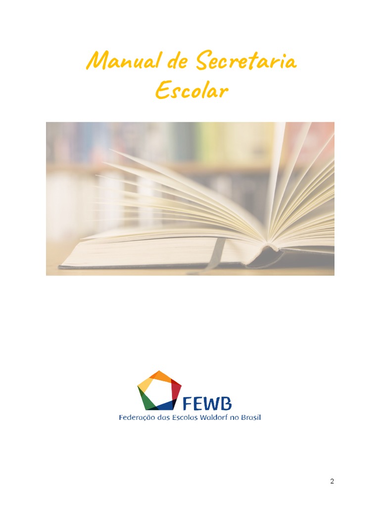 FEWB - Manual de Secretaria Escolar | PDF | Pedagogia | Ensino médio