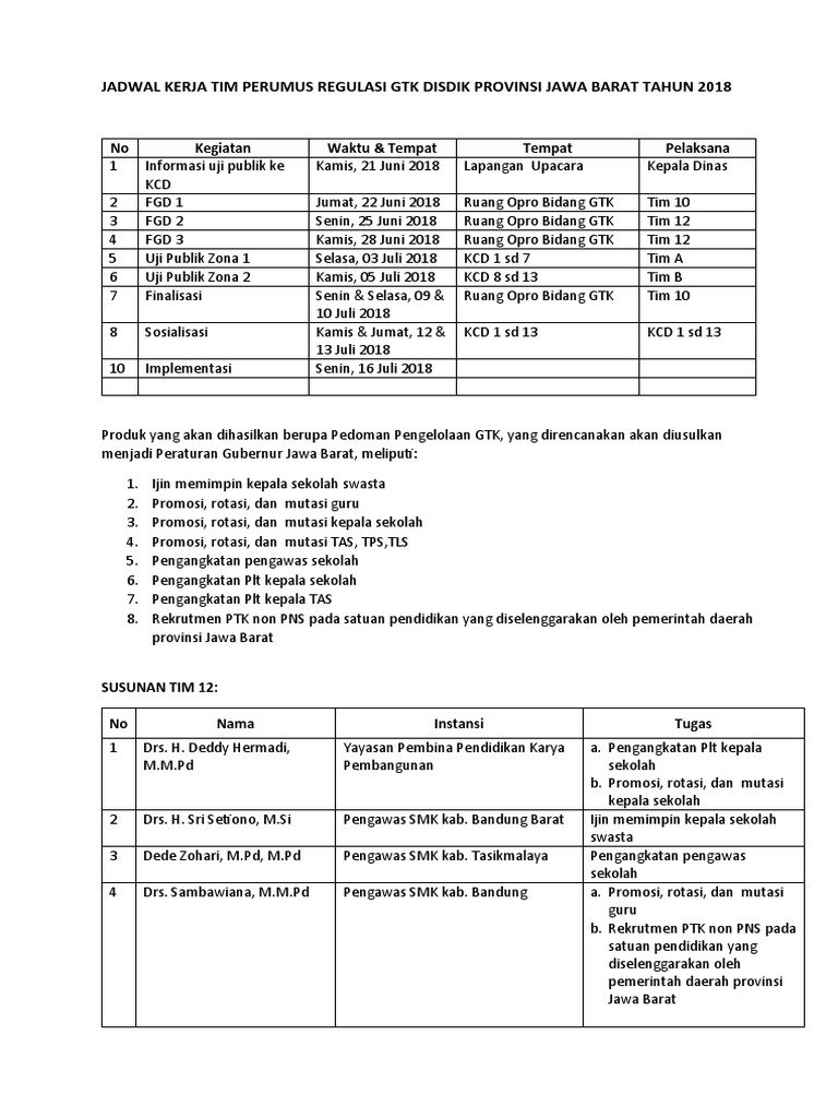 Regulasi GTK 2018 | PDF