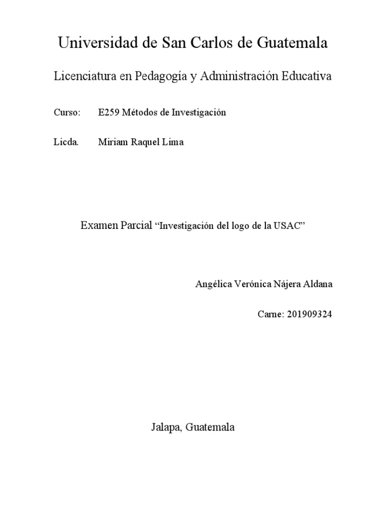 Parcial, Logo de La USAC | PDF