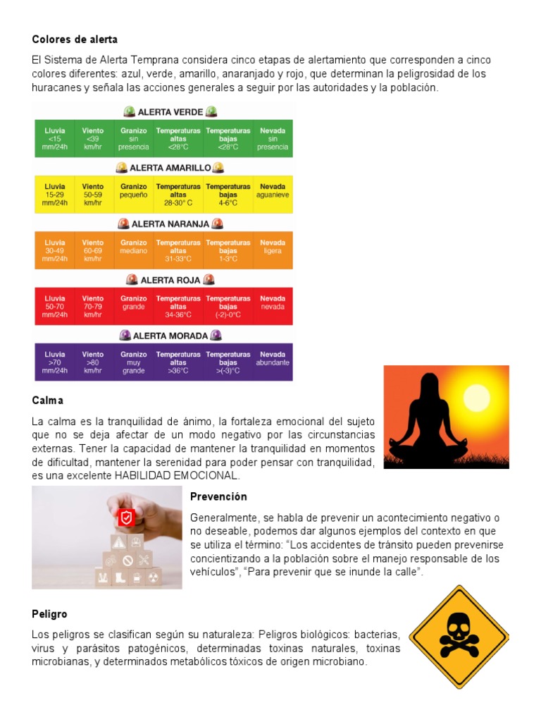 Colores de Alerta en Desastres Naturales | PDF | Organización no ...