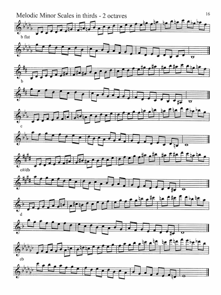 Melodic Minor in Thirds | PDF