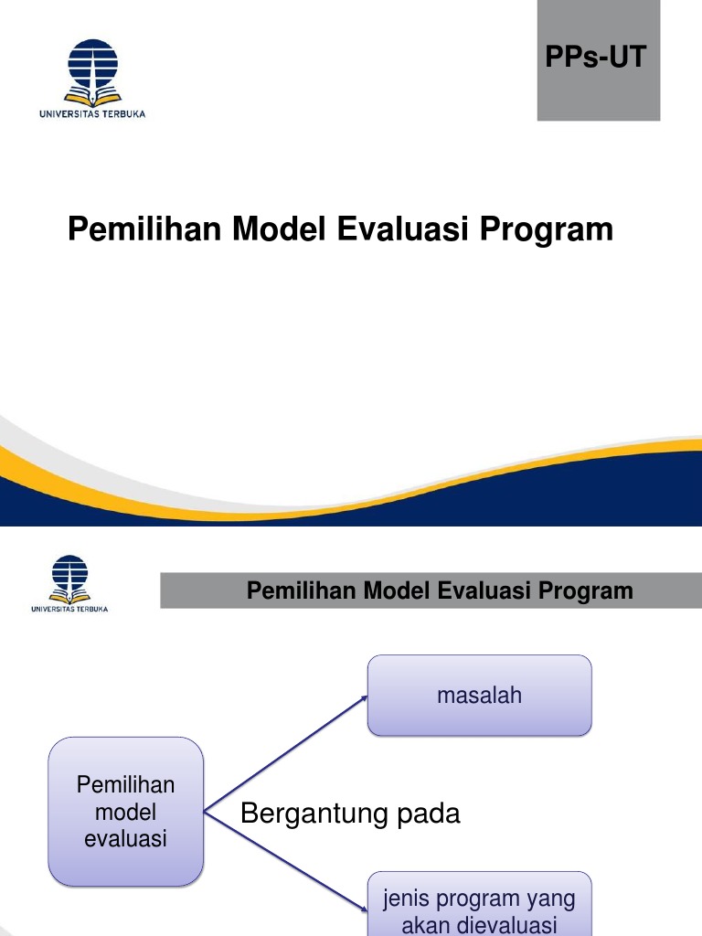 Pemilihan Model Evaluasi Program PPT Minggu 4 | PDF