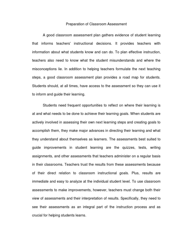 Chapter 6 Reflection Pdf Educational Assessment Teachers