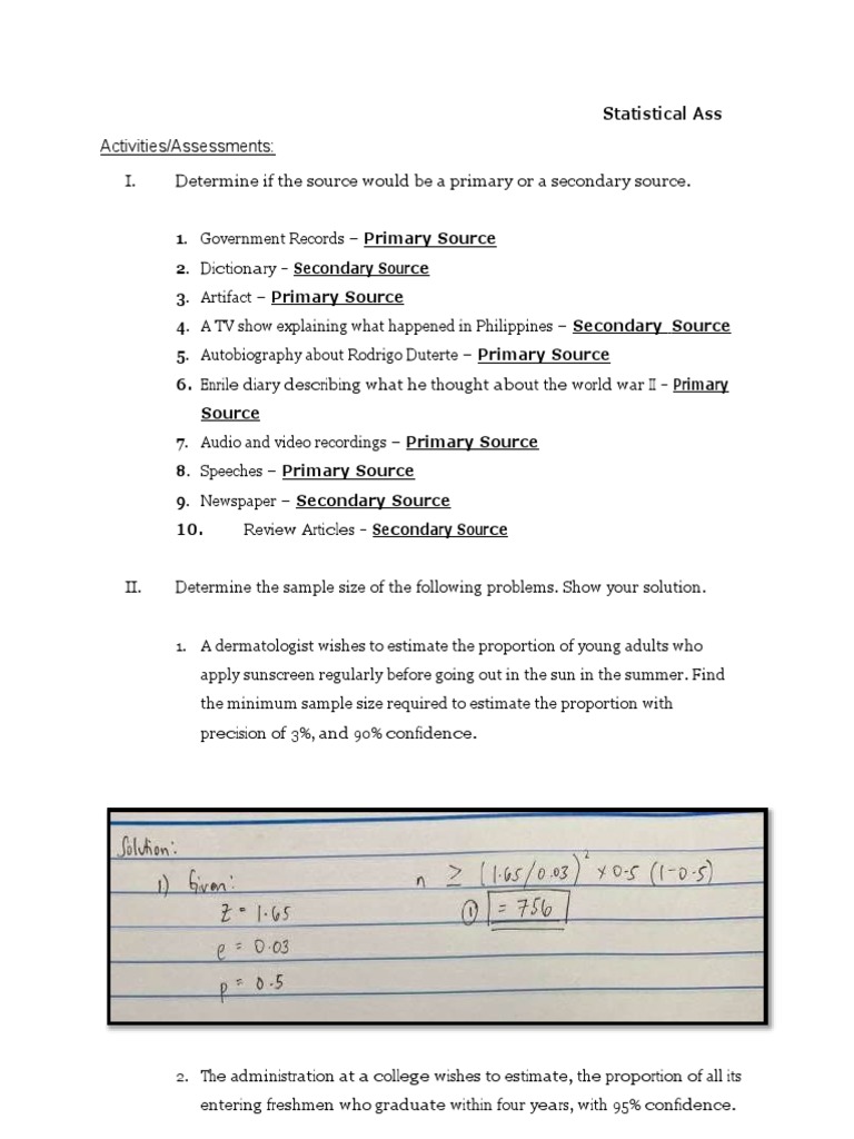 Stats Ass#2... | PDF | Sampling (Statistics) | Sample Size Determination