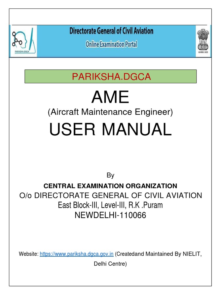 AME User Manual for DGCA Portal | PDF | Password | Login