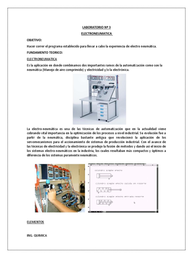 Laboratorio 3 (Electroneumatica) | PDF