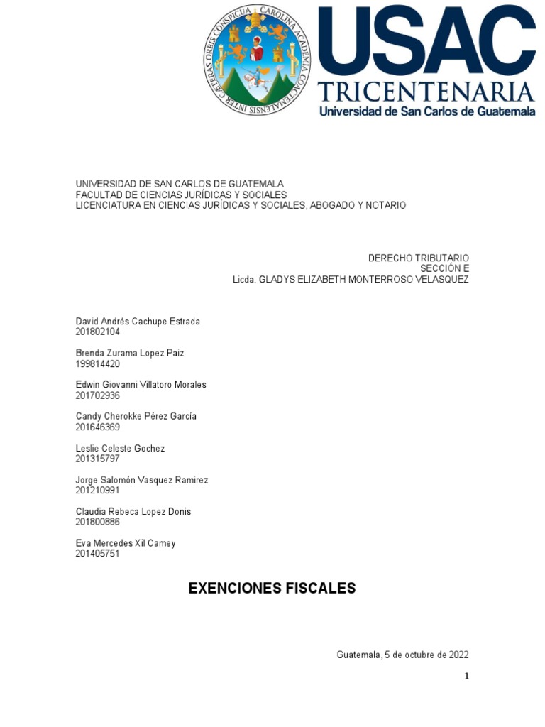Exenciones Fiscales | PDF | Economias | Justicia