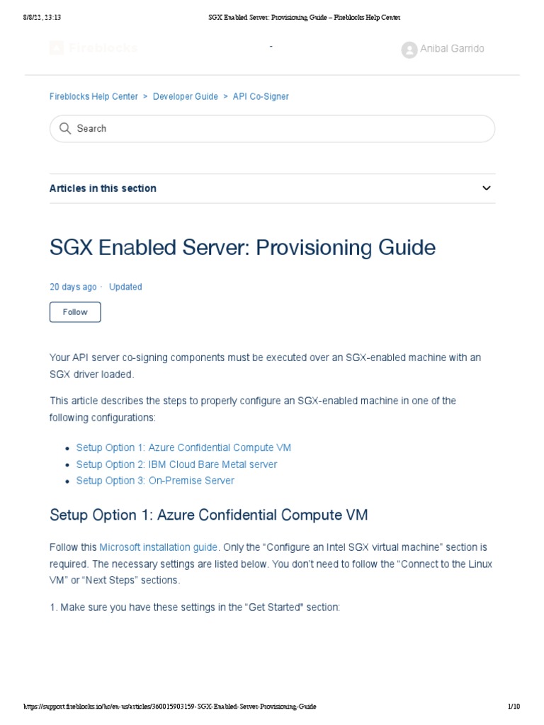 SGX Enabled Server - Fireblocks | PDF | Computer Hardware | Information Age