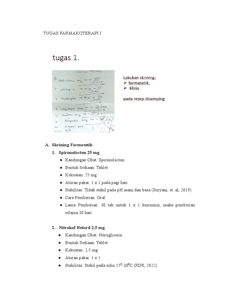 Farmakoterapi Tugas 2-1 | PDF