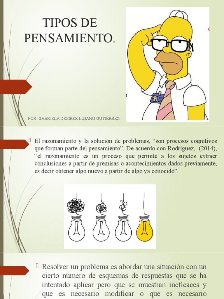 Tipos de Pensamiento | PDF | Pensamiento | Razonamiento inductivo
