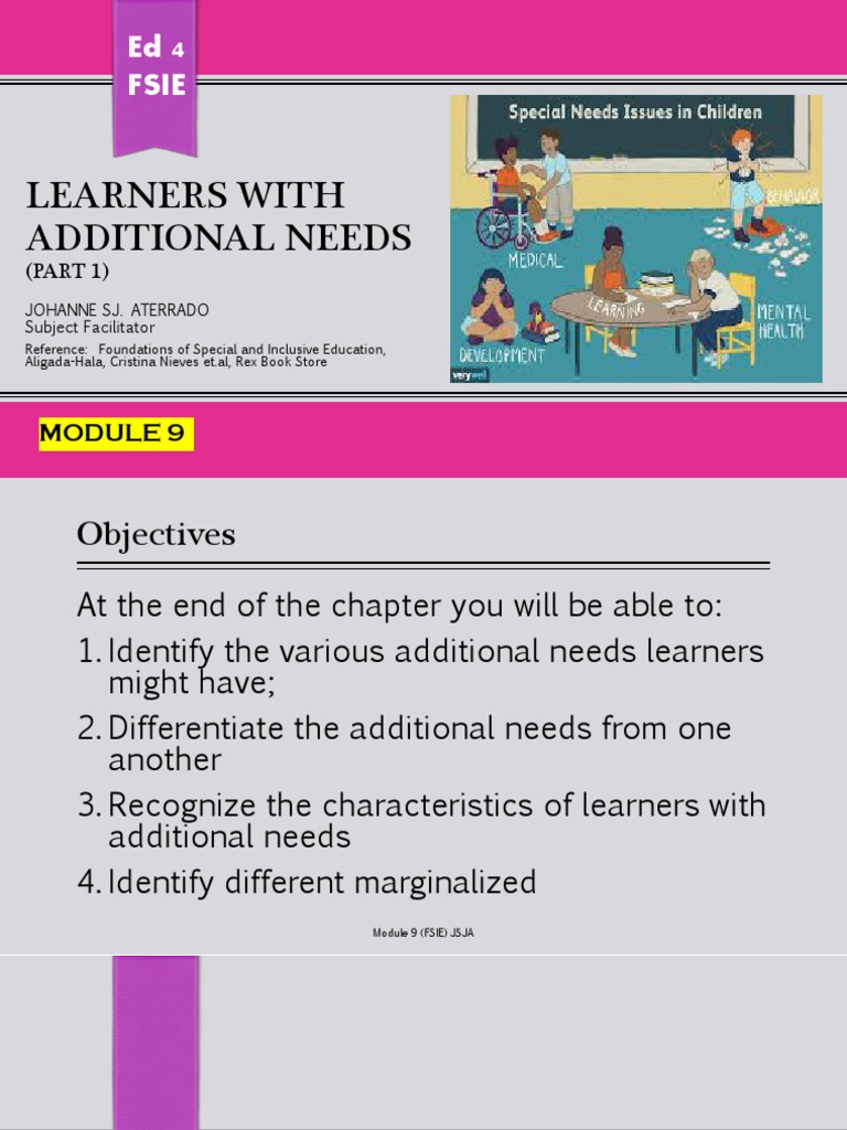 Ed 4 Module 9 Learners With Additional Needs Part 1 | PDF | Intellectual Giftedness | Learning