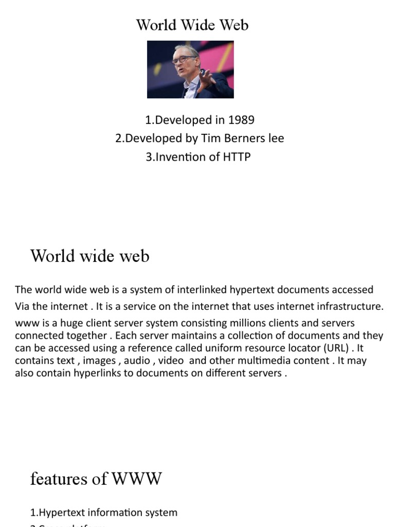 Understanding the World Wide Web | PDF | Computers | Technology ...