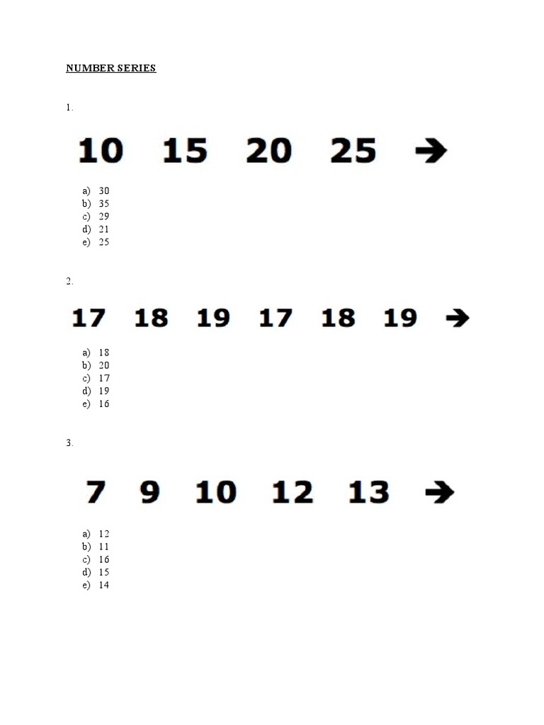 number-series-pdf