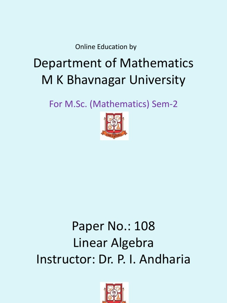 Linear Algebra Unit 1 | PDF | Basis (Linear Algebra) | System Of Linear Equations