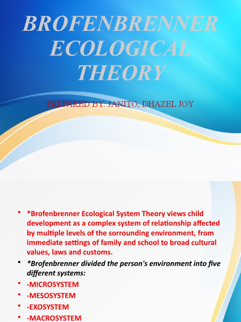 Brofenbrenner Report 9 | PDF | Ecosystem | Social Psychology