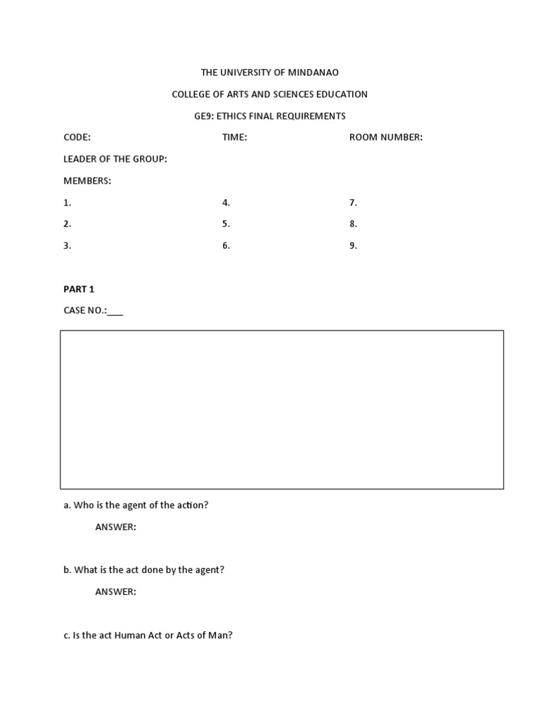 Ge9 Final Requirement Format | PDF | Virtue Ethics | Natural Law