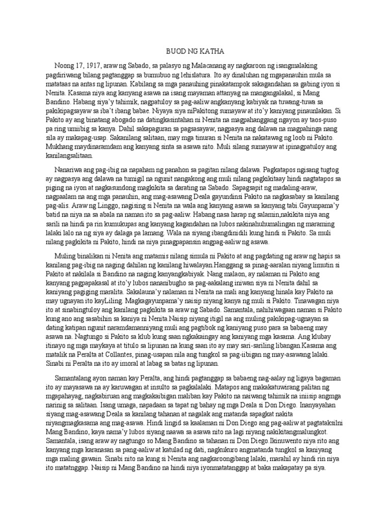 Buod NG Katha | PDF