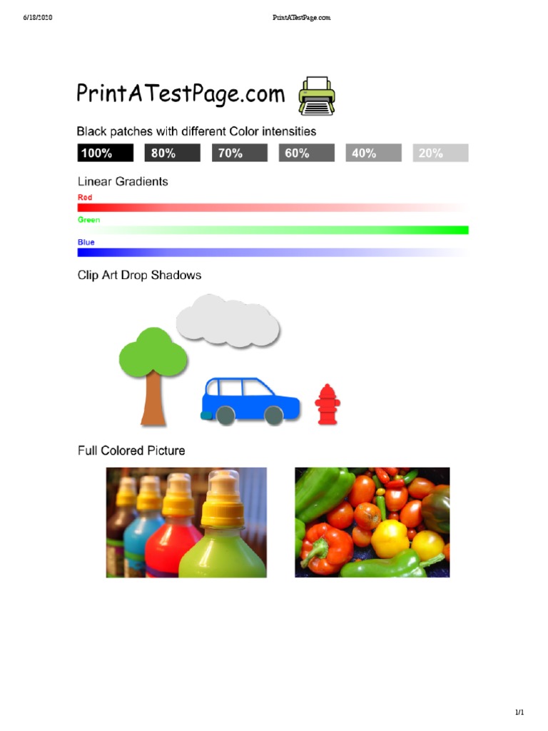 Print Test Page Color | PDF