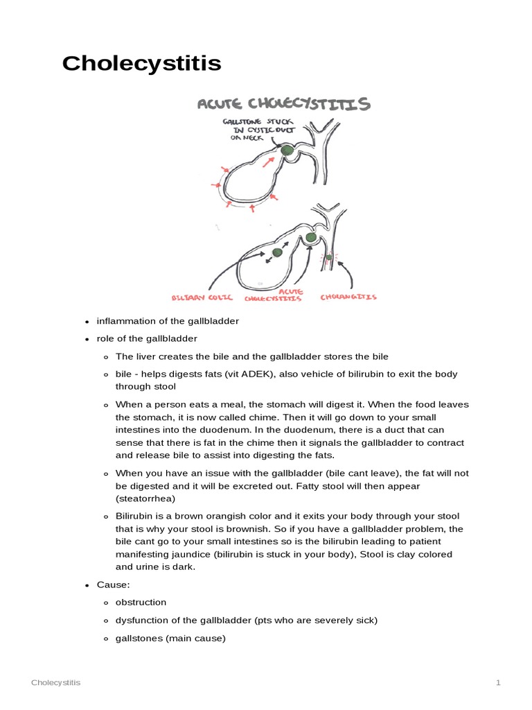Cholecystitis | Download Free PDF | Bile | Gallbladder