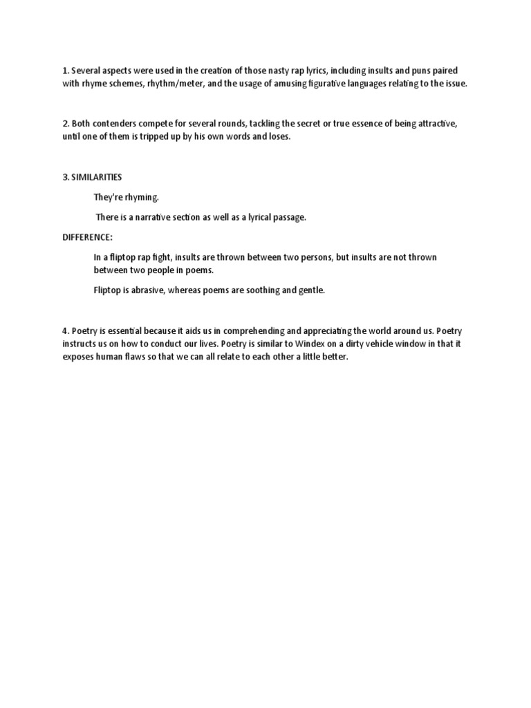 02 Fliptop Rap Battle Activity | PDF