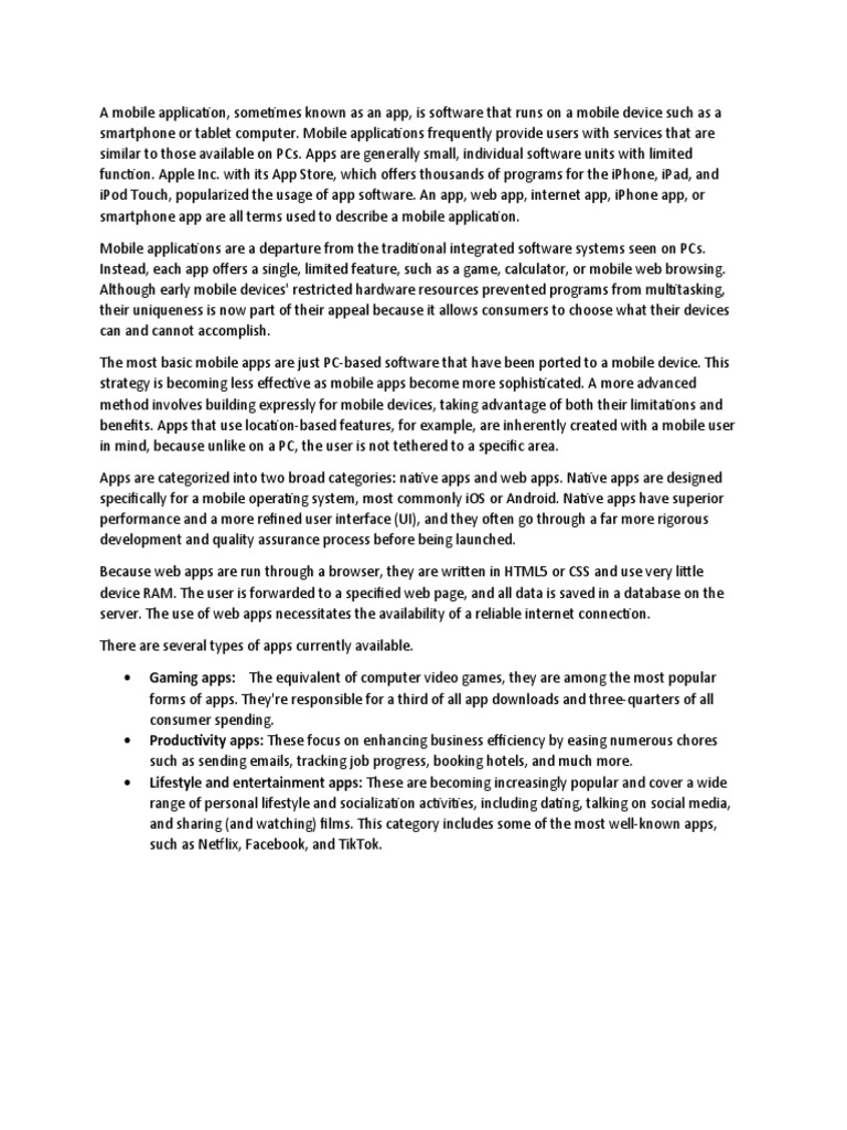 Discovering The Potential of Mobile Applications | PDF