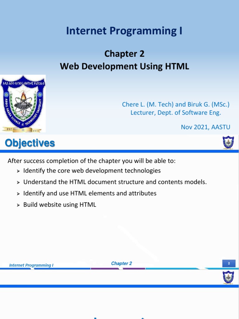 CH 2 (Lesson 1) - Basic of HTML | PDF | Html | Html Element