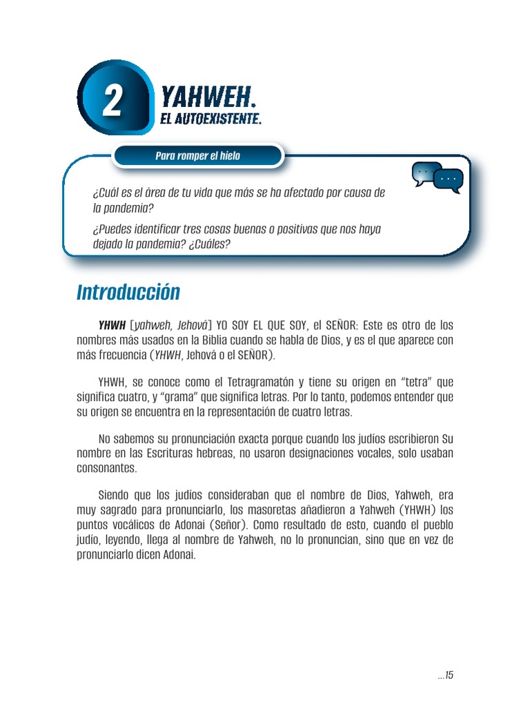 2 Yahweh | PDF | Tetragrammaton | Jehová