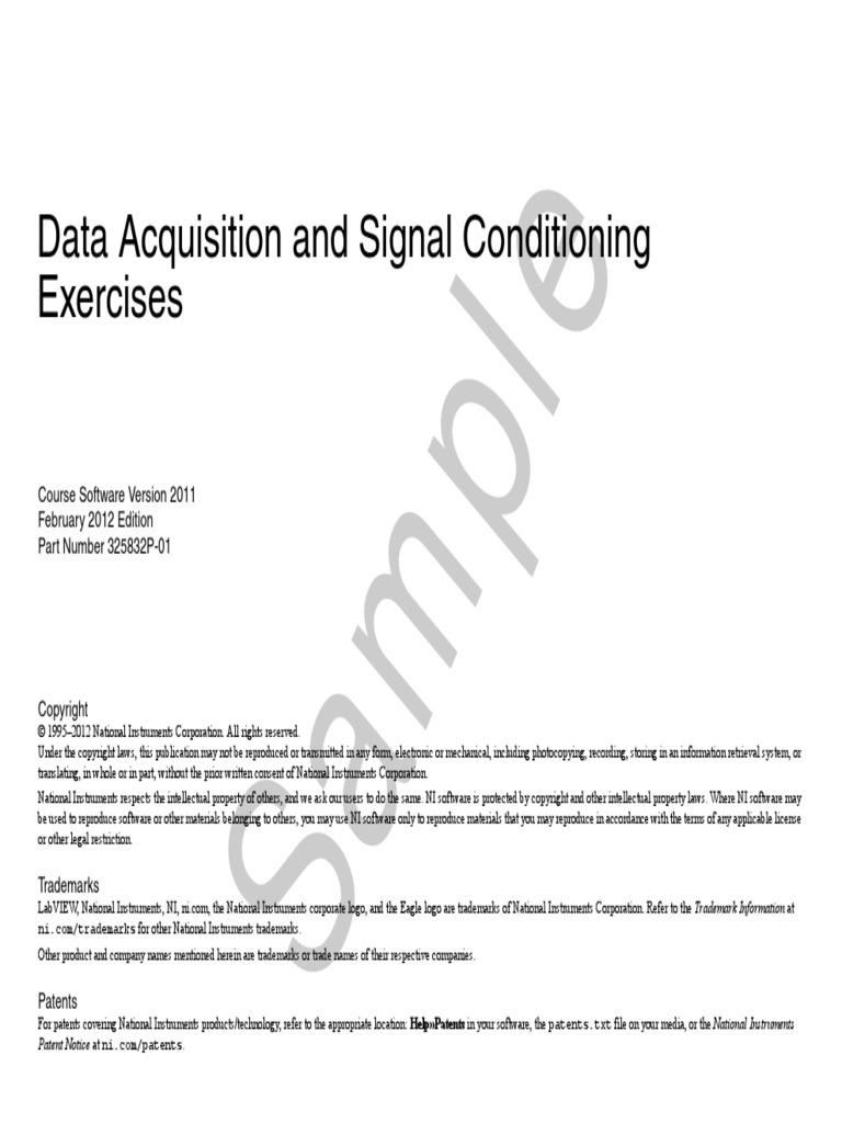 Daq Exercises Sample | PDF | Input/Output | Data Acquisition
