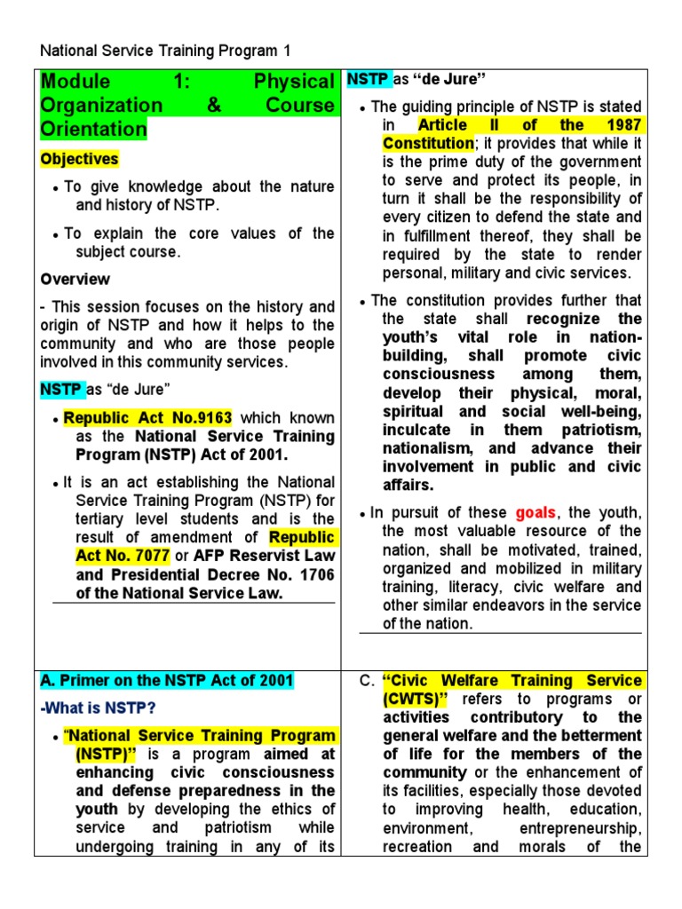 NSTP 1 Reviewer | Download Free PDF | Carbohydrates | Nutrients