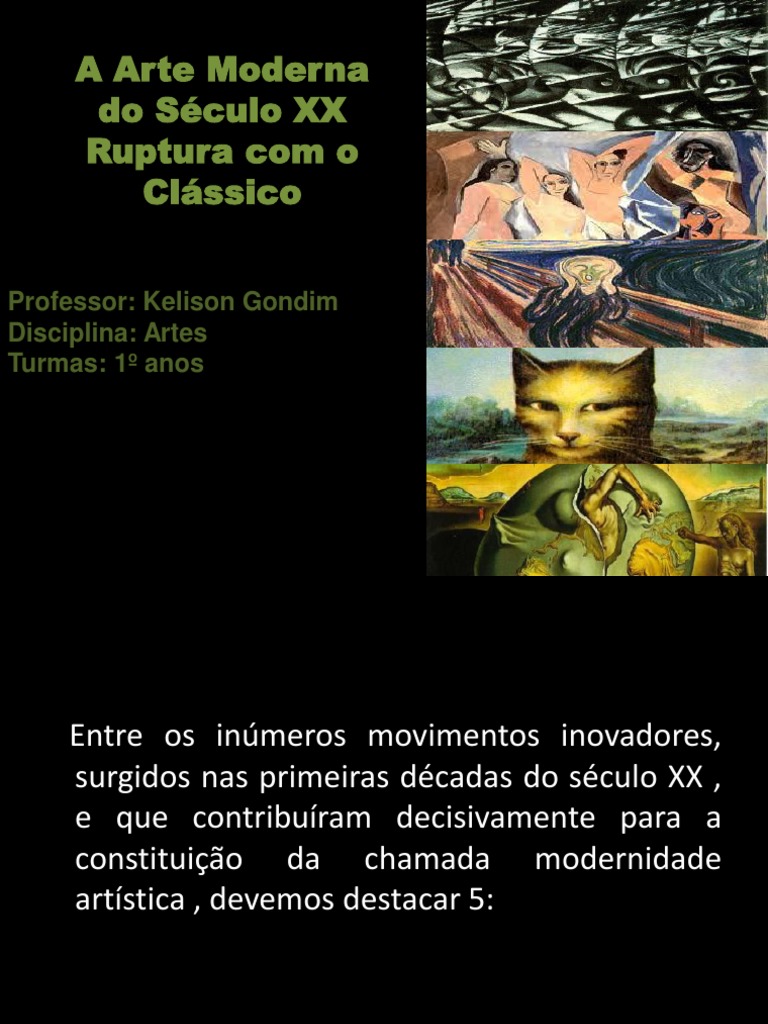 Vanguardas Européias - Modernismo Arte 2 Ano | PDF | Salvador Dalí | Modernismo