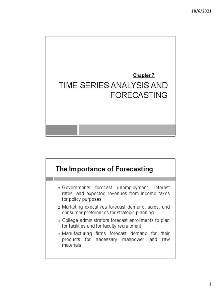 Chapter 7 (Time Series Analysis - Forecasting) | PDF | Forecasting | Regression Analysis