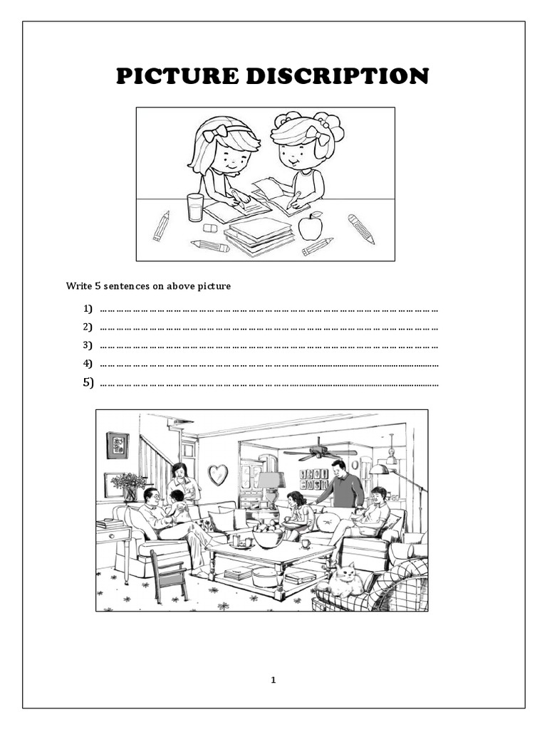 Pictorial Descriptions Exercise | PDF