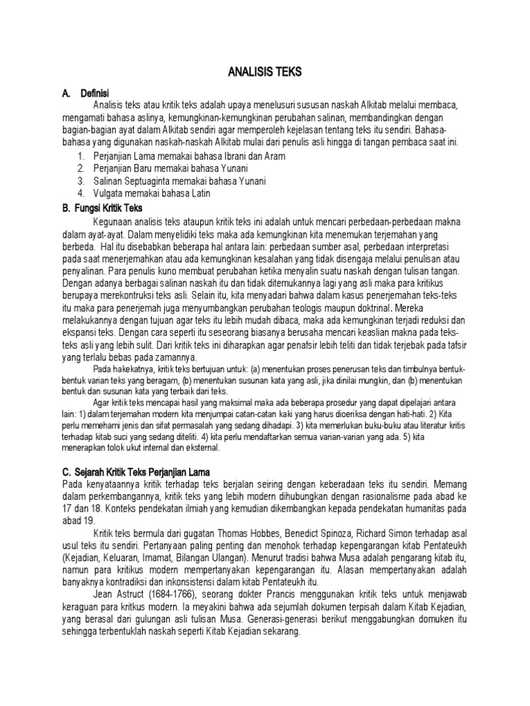 Analisis Teks | PDF | Kajian Bahasa Asing | Agama & Spiritualitas