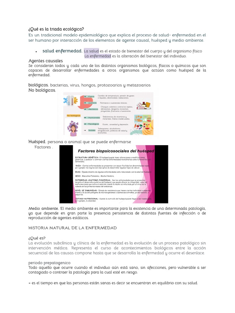 Triada Ecológica en Salud y Enfermedad | PDF | Medicina CLINICA ...