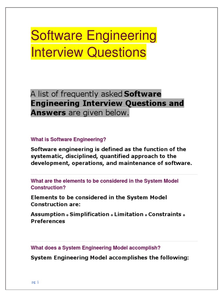 SDe Full Interview Questions | PDF | Software Testing | Software ...