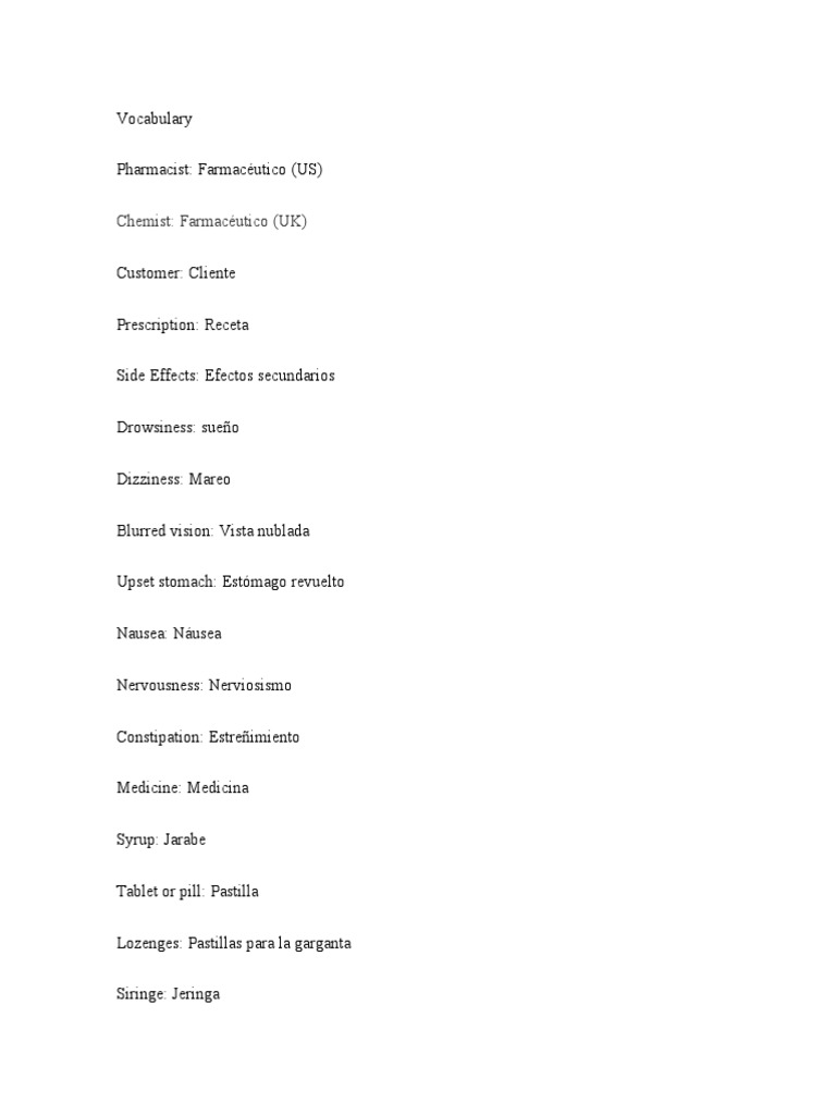 At The Pharmacy Material | PDF | Pharmacist | Drugs