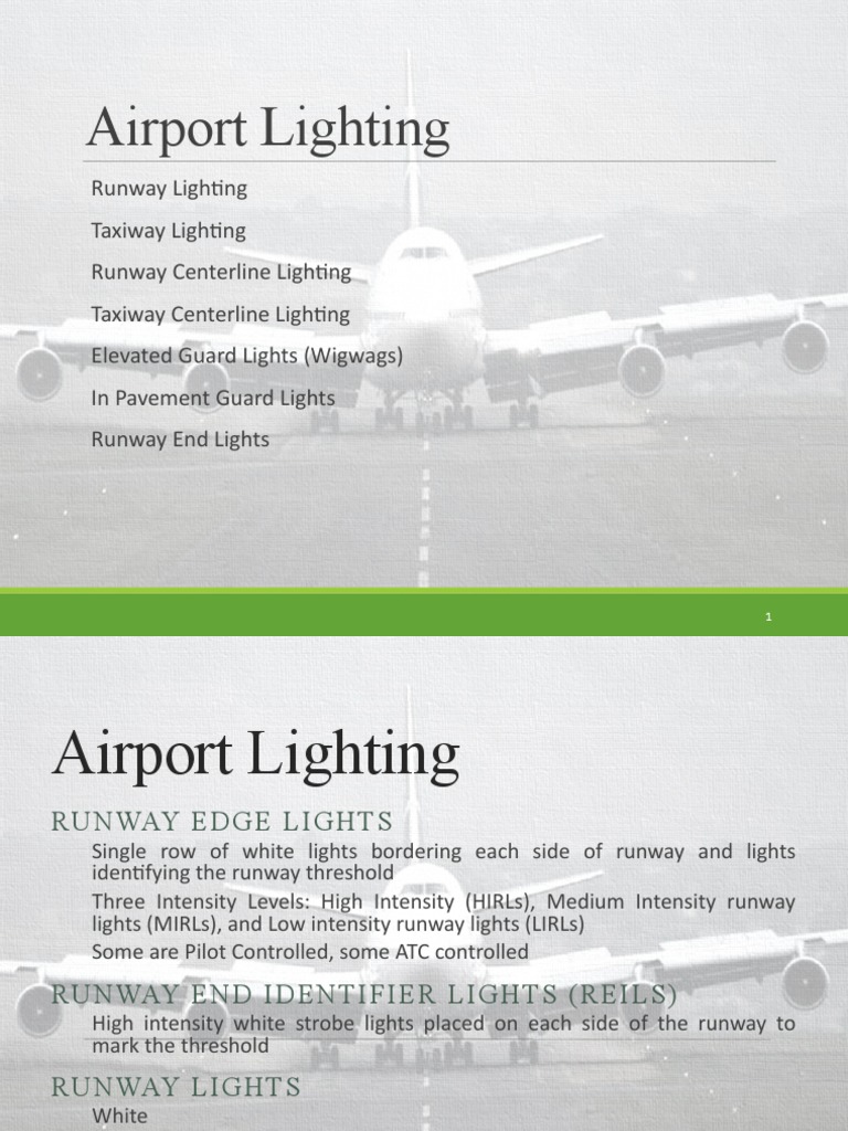 An Overview of Airport Lighting Systems: Guiding Pilots Safely to the Runway | PDF | Runway ...